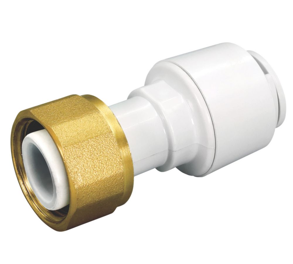 FloPlast Plastic Push-Fit Straight Tap Connector 22mm x 3/4" | Pipe ...