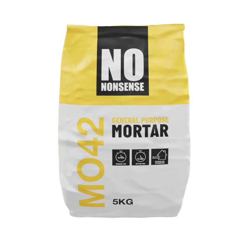 No Nonsense MO42 Multipurpose Mortar Grey 5kg - Screwfix