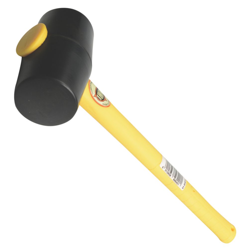Thor 954FG Black Rubber Mallet 1 3/4lb (0.75kg) - Screwfix