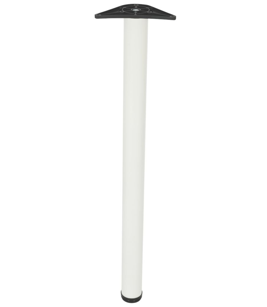 Rothley Worktop Leg Matt White 870-895mm - Screwfix