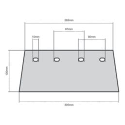 Faithfull Steel Heavy Duty Floor Scraper Blade 12" - Screwfix