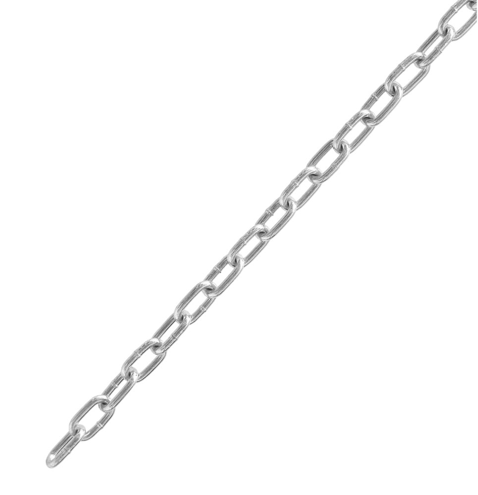Essentials Side-Welded Zinc-Plated Link Chain 8mm x 2.5m - Screwfix