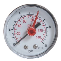 Flomasta Rear Connection Pressure Gauge 10bar - Screwfix