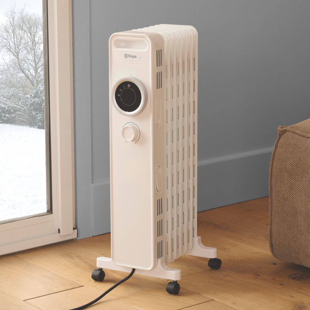 Blyss NY1507-24M 1500W Electric Portable Oil-Filled Radiator White ...