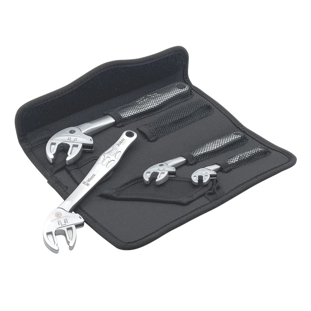 Wera 6004 Joker Adjustable Wrench Set 4 Pieces - Screwfix