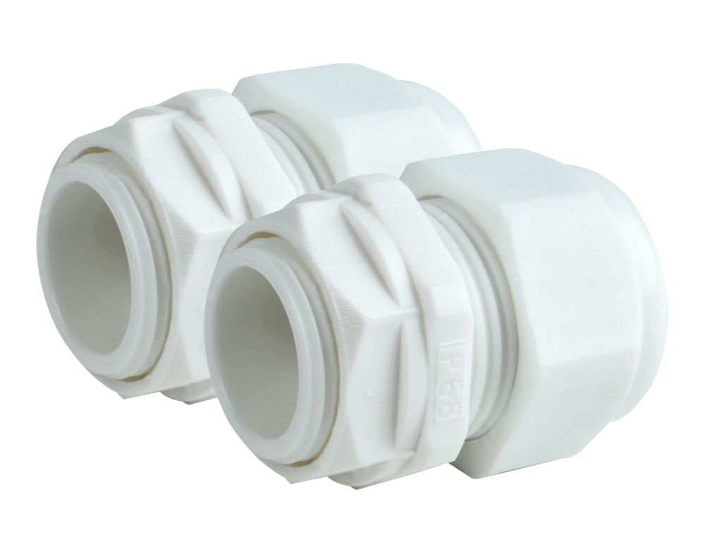 Tower Nylon Male Comp Gland 20mm 2 Pack - Screwfix
