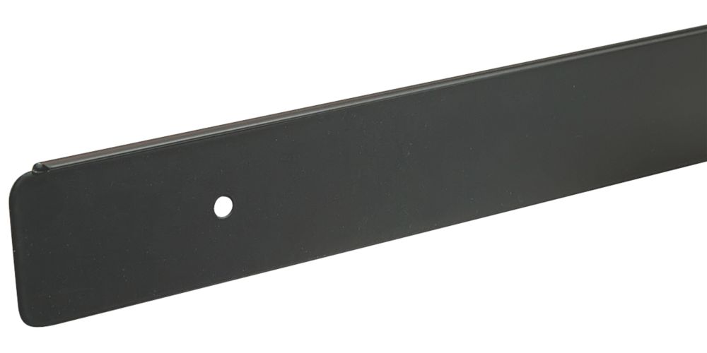 Unika Worktop Edging End Cap Matt Black 630mm x 40mm - Screwfix