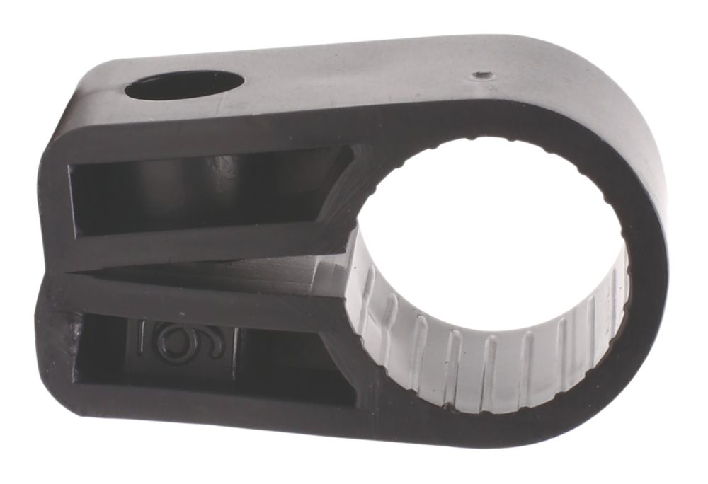 Vimark Black Round CC6 Cable Cleats 12.6mm - 15.2mm 25 Pack - Screwfix