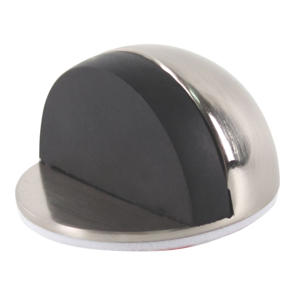 Smith & Locke Half Round Door Stops 43 x 26mm Satin Nickel 3 Pack ...