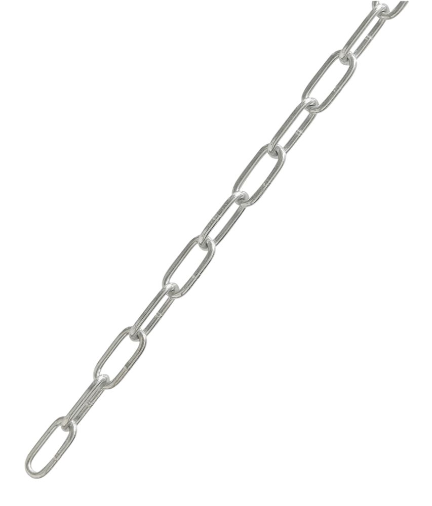 Essentials Side-Welded Zinc-Plated Link Chain 6mm x 2.5m - Screwfix
