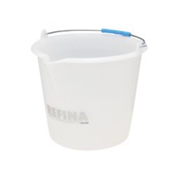 Refina Plastic Gauging Bucket White 15Ltr - Screwfix
