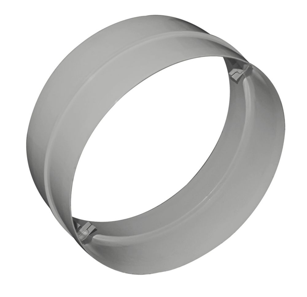 Manrose Round Pipe Connector White 125mm - Screwfix