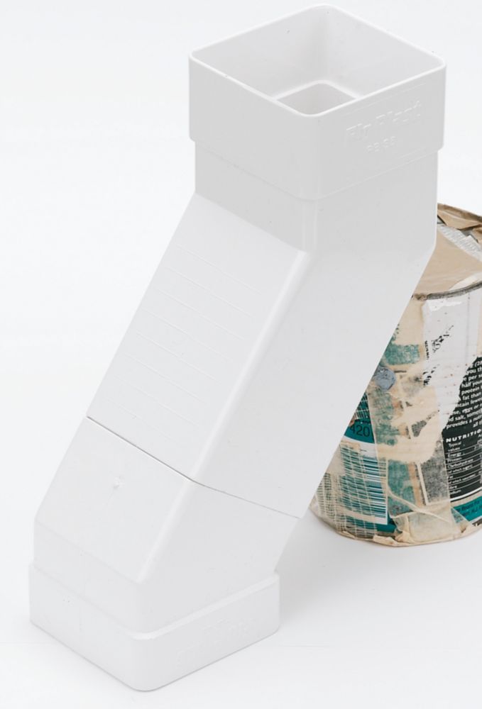 FloPlast Square 25-65mm Adjustable Offset Bend White 65mm - Screwfix