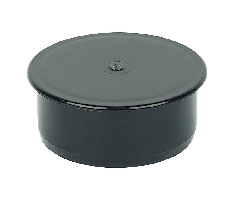 FloPlast Push-Fit Socket Plug Black 110mm - Screwfix