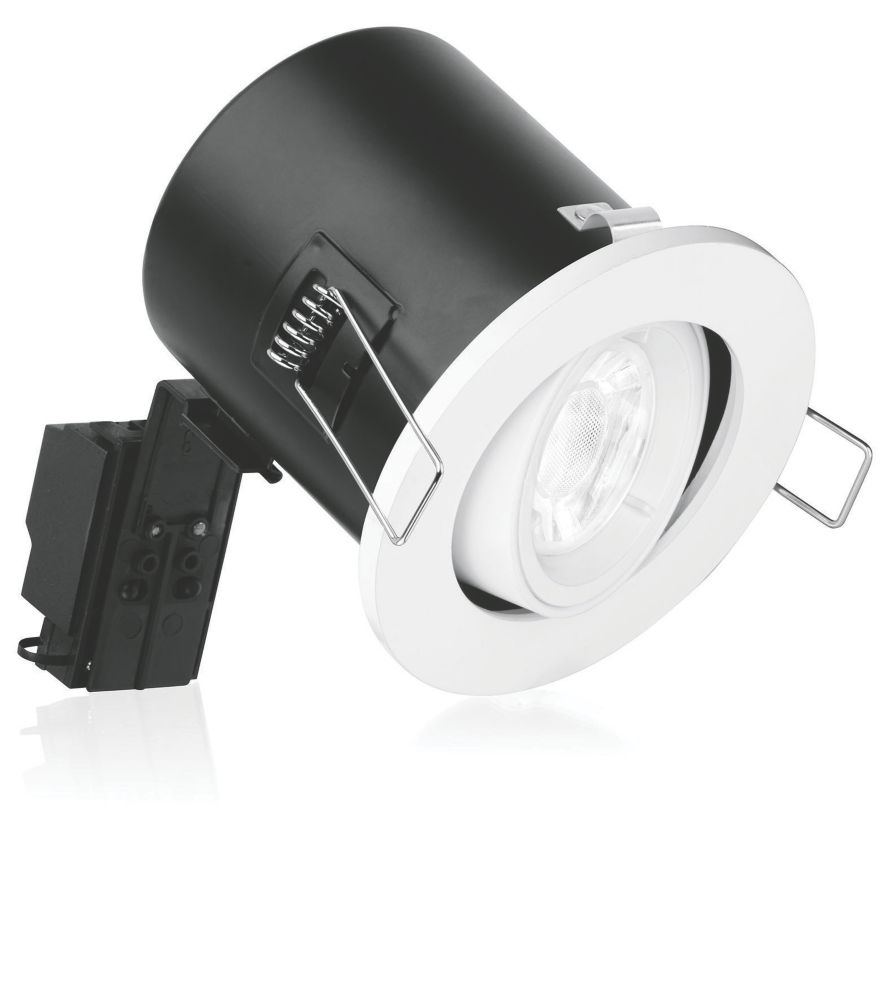 Enlite EFD Adjustable Fire Rated LED Downlight White 5W 500lm - Screwfix