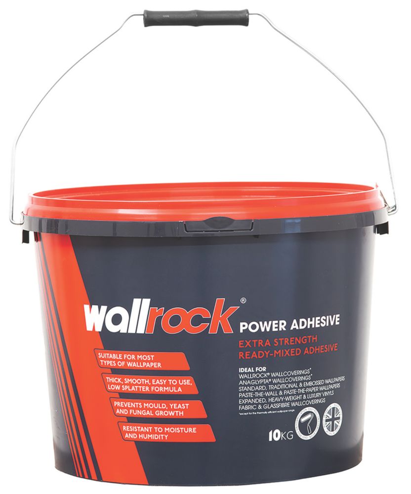 Wallrock Power Ready-Mixed Wallpaper Paste 10 Roll Pack 10kg - Screwfix
