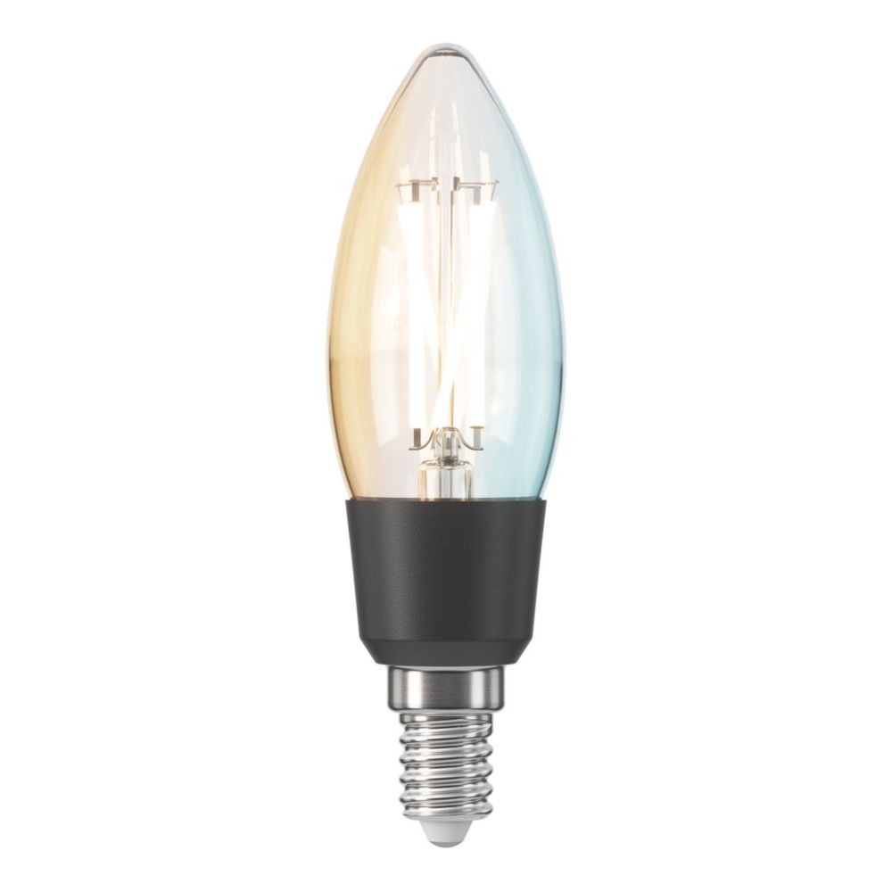 LAP E14 Candle LED Virtual Filament Smart Light Bulb 3.4W 470lm - Screwfix