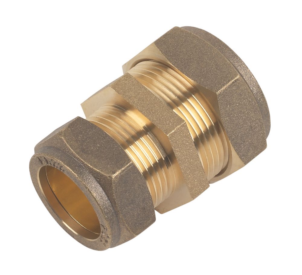Flomasta Brass Compression Reducing Coupler 28mm x 22mm - Screwfix