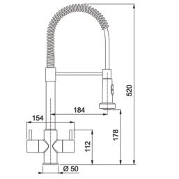 Franke Varzo Pull-Out Mono Mixer Kitchen Tap Chrome - Screwfix