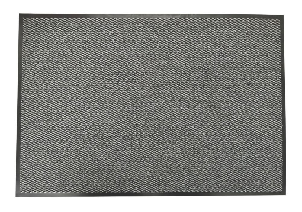 Essentials Entrance Mat Black & Grey 900mm x 600mm x 6mm - Screwfix