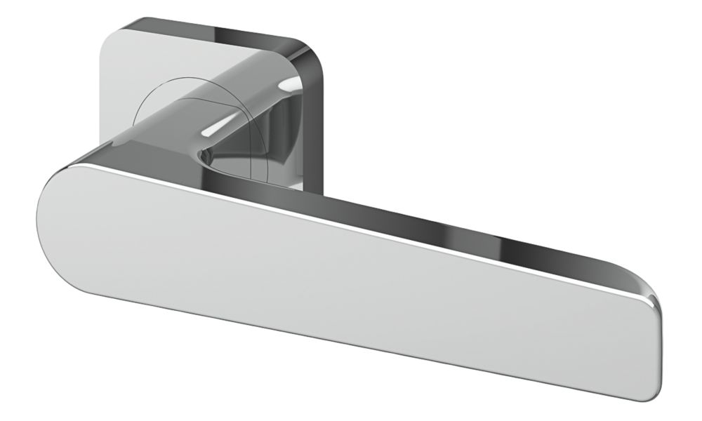 Smith & Locke Hanveg Door Handle Pair Polished Chrome - Screwfix