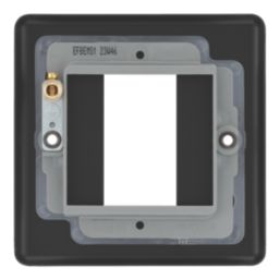 LAP 1-Module Modular Faceplate Matt Black - Screwfix