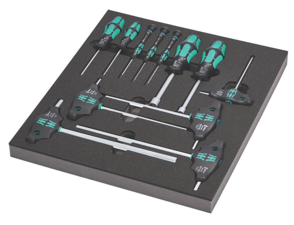 Wera 9713 (1) Foam Insert Hex Screwdriver Set 12 Pcs - Screwfix