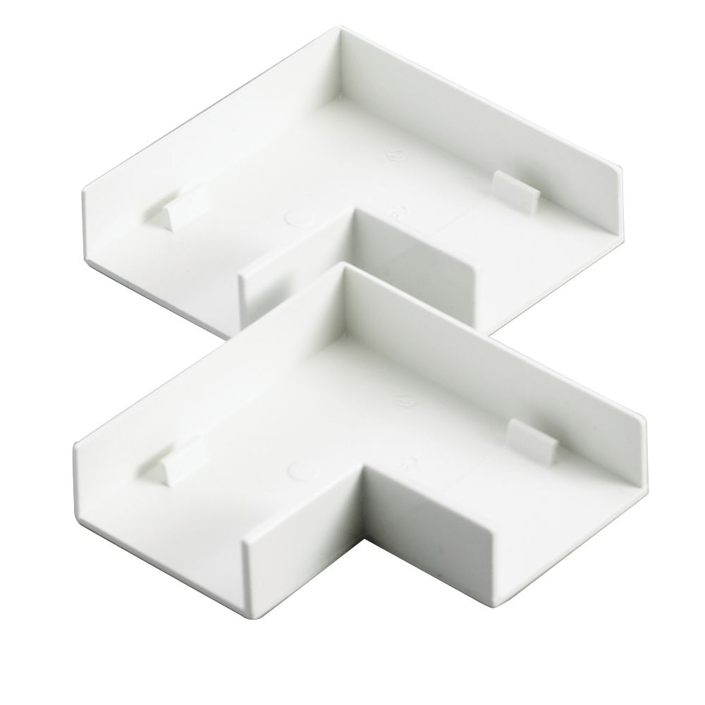 Tower Flat Trunking Angle 38mm x 16mm 2 Pack - Screwfix