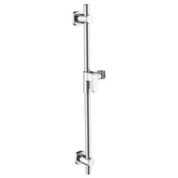Swirl Riser Rail with Press Slider Chrome 684mm - Screwfix