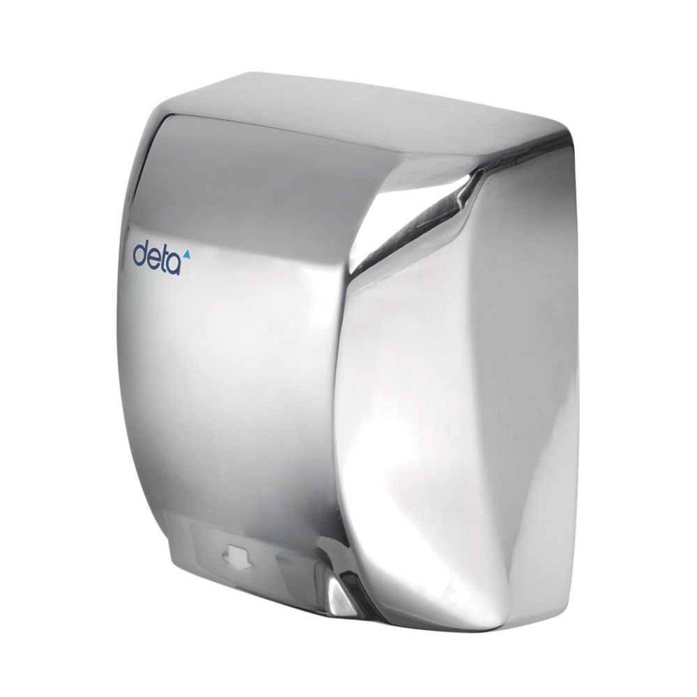 Deta Automatic Heavy Duty Hand Dryer Chrome 1.8kW - Screwfix