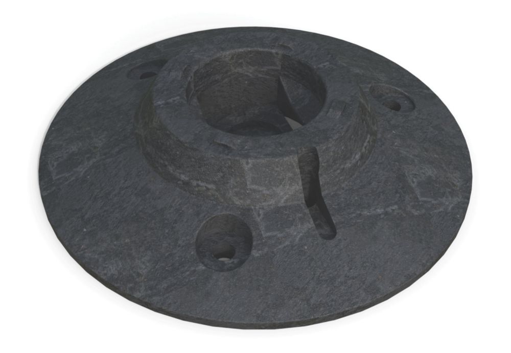 Melba Swintex 2CEB Cylinder Post Base Black - Screwfix