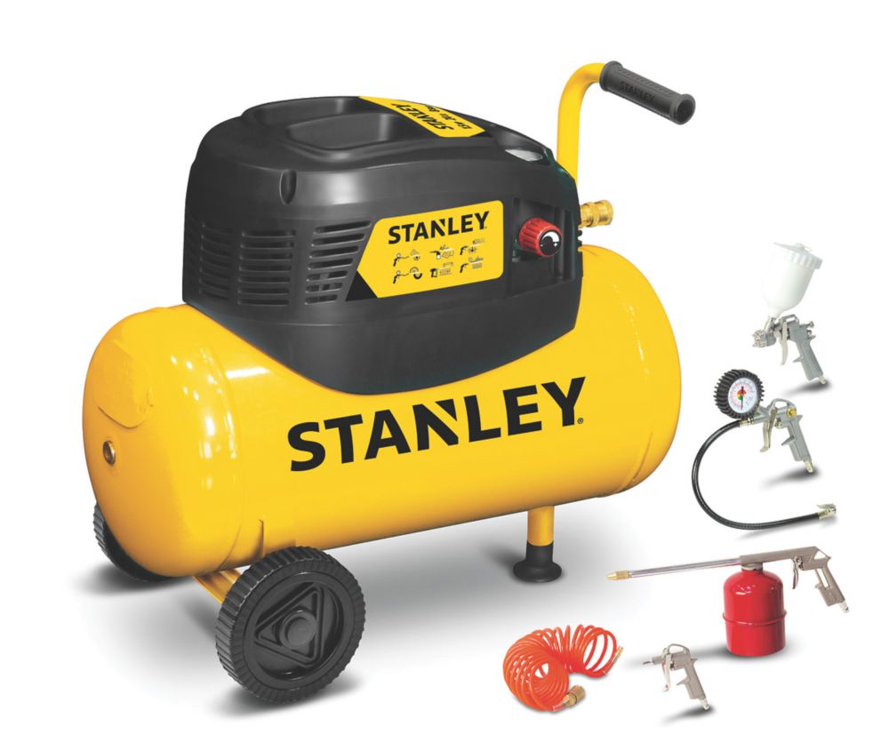 Stanley B6CC304SCR523 24Ltr Electric Compressor with 5 Piece Accessory ...