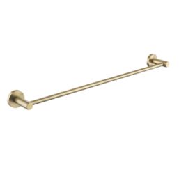 Bristan Round Towel Rail Brushed Brass 595mm x 72mm x 48mm - Screwfix
