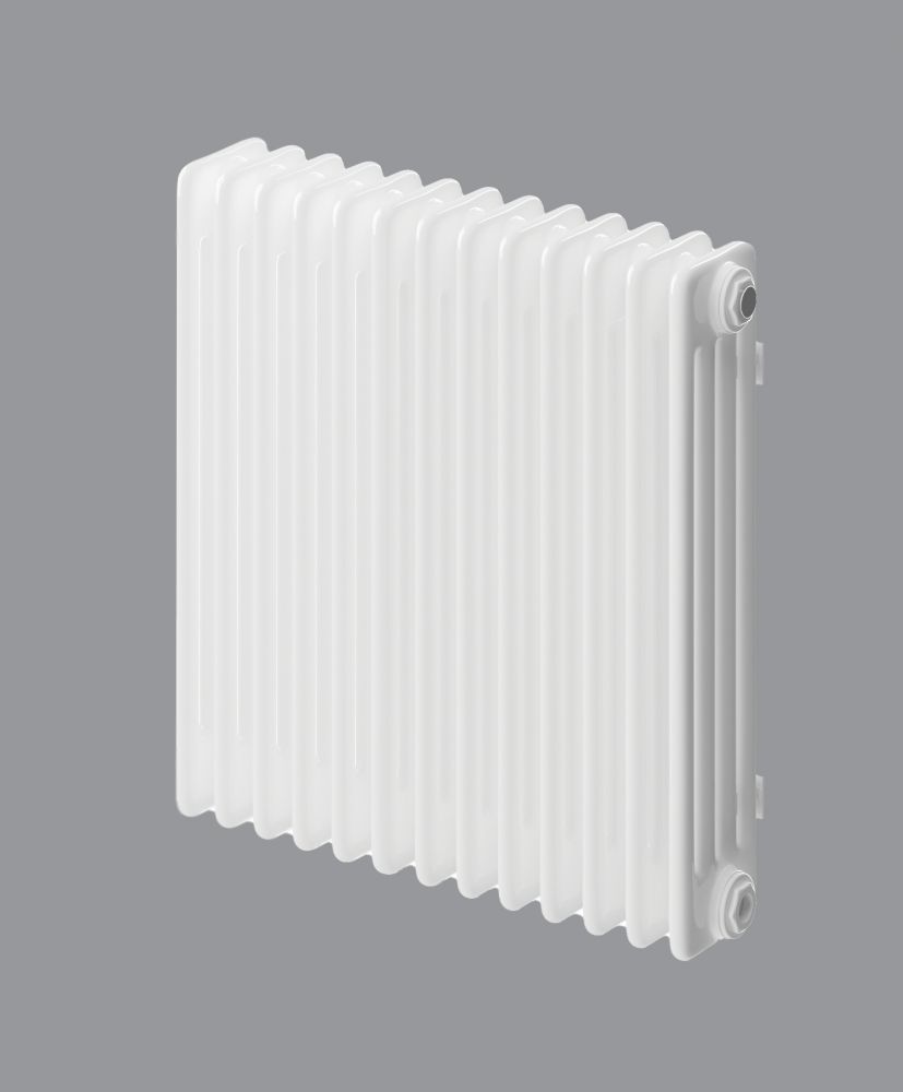DeLonghi 600mm x 624mm 2695BTU Traffic White Horizontal 4 Column ...