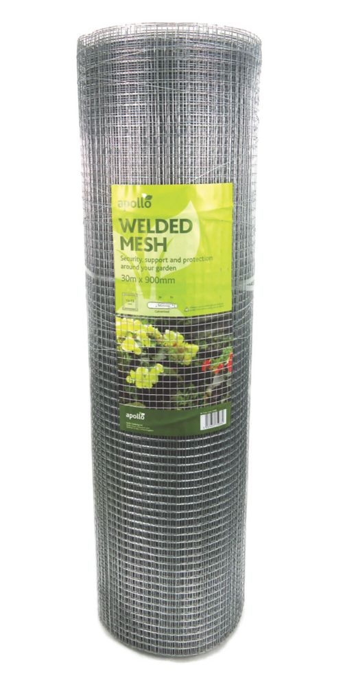 Apollo 13 x 13mm Galvanised Welded Mesh 0.9m x 30m - Screwfix