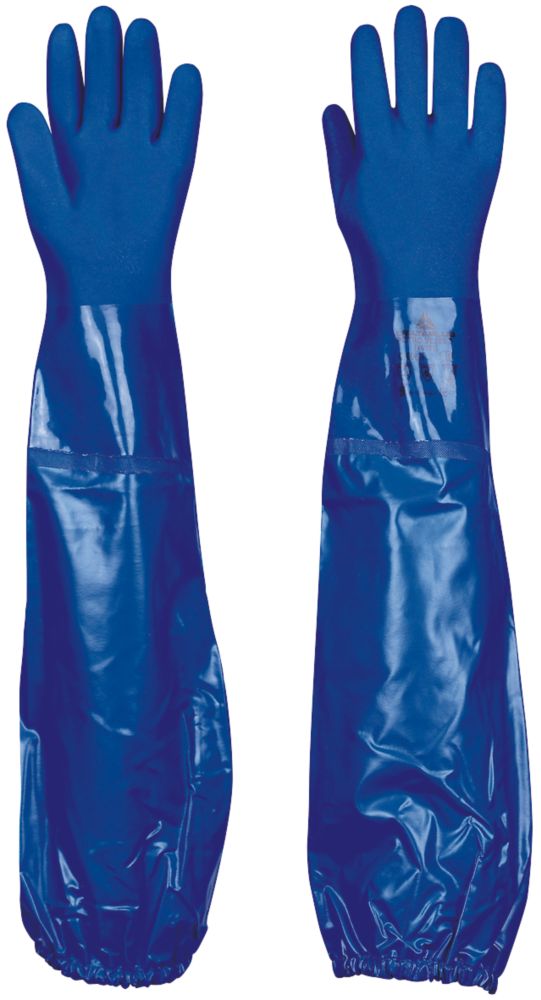 Delta Plus VE766 Chemical Gauntlet Blue Large - Screwfix