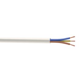 Time 3093Y White 3-Core 2.5mm² Flexible Cable 25m Drum - Screwfix