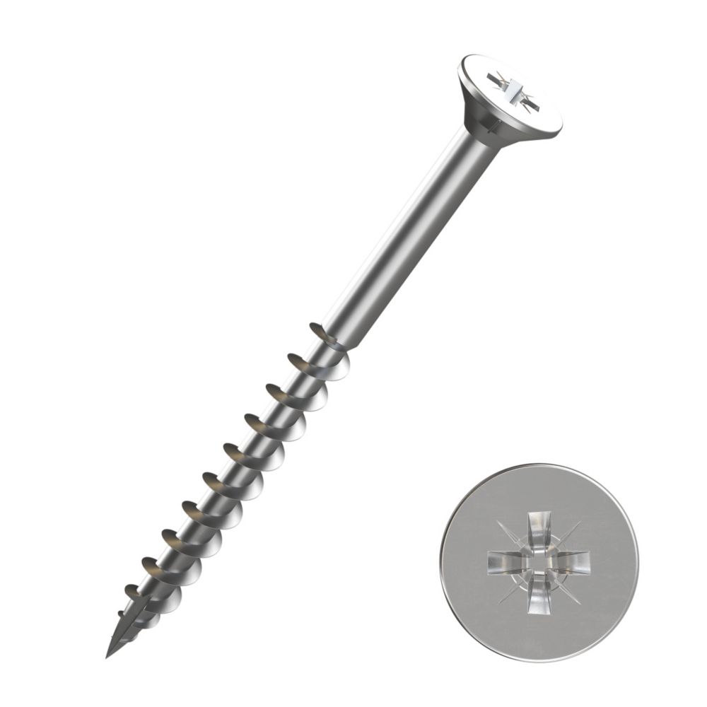 Timbadeck PZ Double-Countersunk Decking Screws 4.5mm x 75mm 100 Pack ...