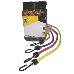 Smith & Locke Assorted Bungee Set 330-1000mm x 8mm 16 Pieces - Screwfix