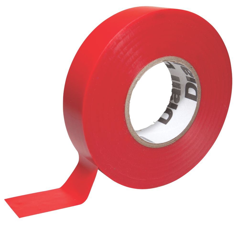 Diall Insulating Tape Red 33m x 19mm - Screwfix