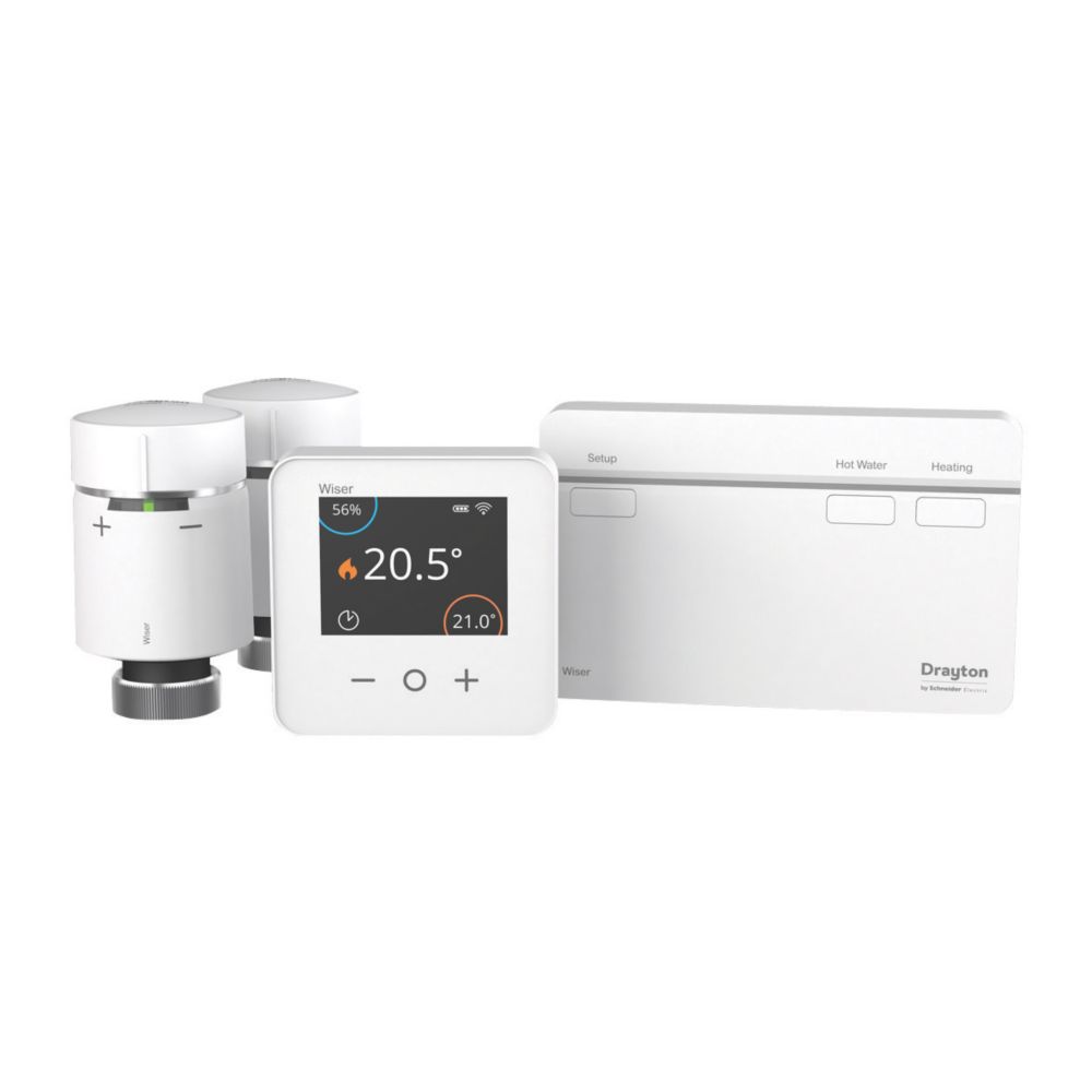 Drayton Wiser Wireless Heating & Hot Water 2-Channel Smart Radiator ...