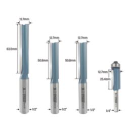 Erbauer Kitchen Fitters Router Set 4 Pcs - Screwfix