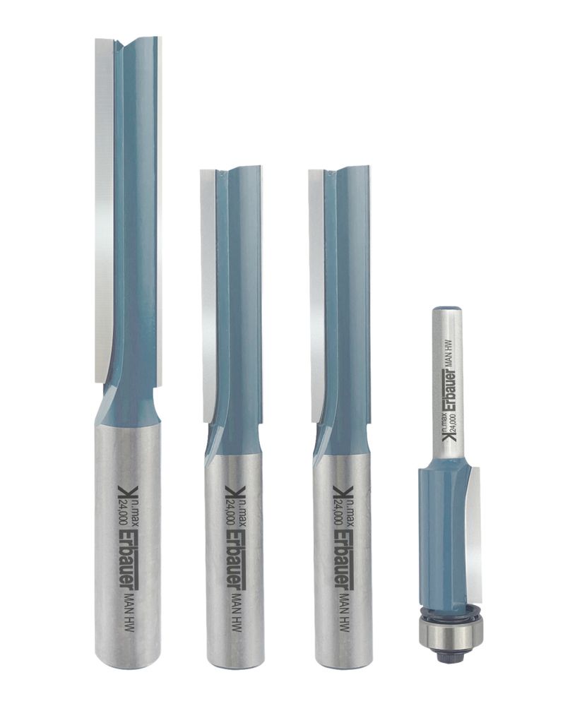 Erbauer Kitchen Fitters Router Set 4 Pcs - Screwfix