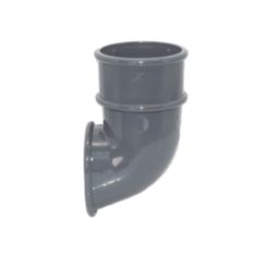 FloPlast MiniFlo Round Downpipe Shoe Anthracite Grey 50mm - Screwfix