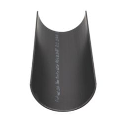 FloPlast MiniFlo PVC Half Round Gutters Black 76mm x 2m 6 Pack - Screwfix