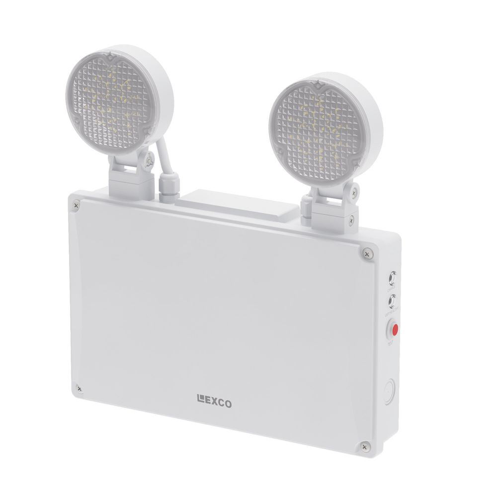 Lexco Non-Maintained Emergency LED Twin Spotlight White 3W 450lm - Screwfix