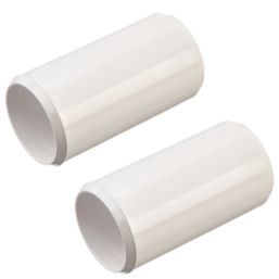 Deta TTE Conduit Couplers 25mm White 2 Pack - Screwfix