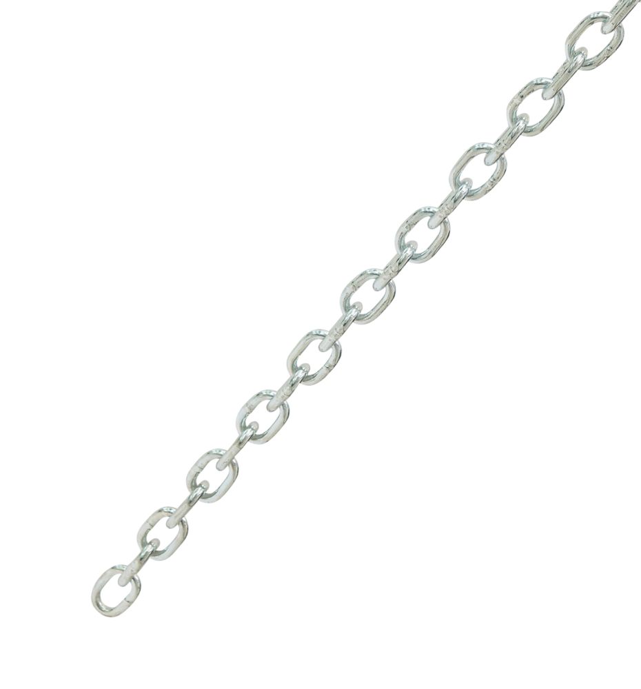 Essentials Side-Welded Zinc-Plated Short Link Chain 6mm x 10m - Screwfix
