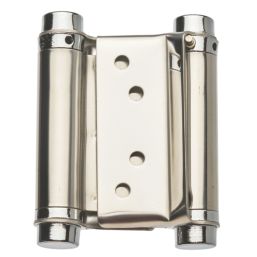 Smith & Locke Polished Chrome Spring Hinge 75mm x 132mm - Screwfix