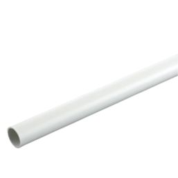 Deta TTE Round uPVC White Conduit 20mm x 2m - Screwfix